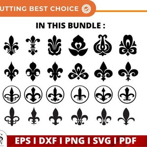 Fleur De Lis Svg Cut File, Fleur De Lis Bundle Svg, Fleur De Lis Silhouette, Fleur De Lis ...