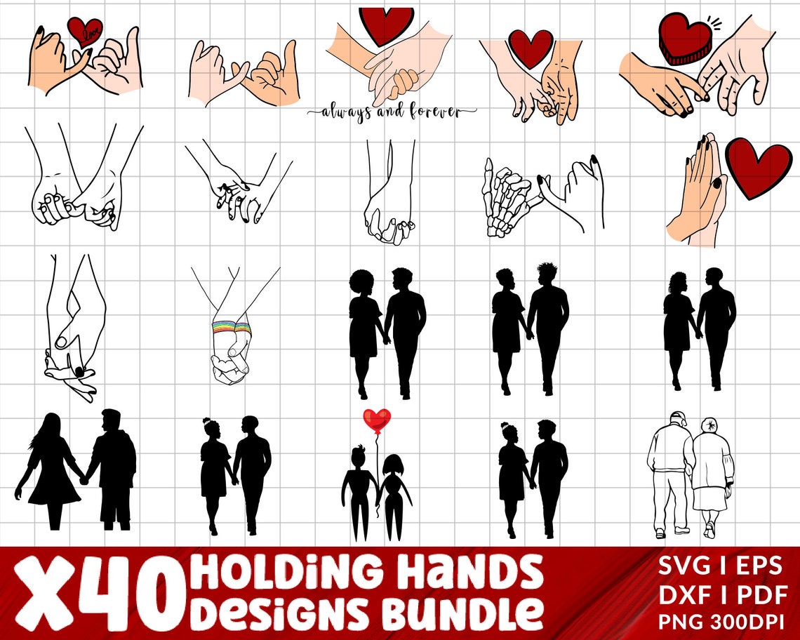 Holding Hands SVG, Pinky Hold, Love, SVG Cut File, Customize With Your ...