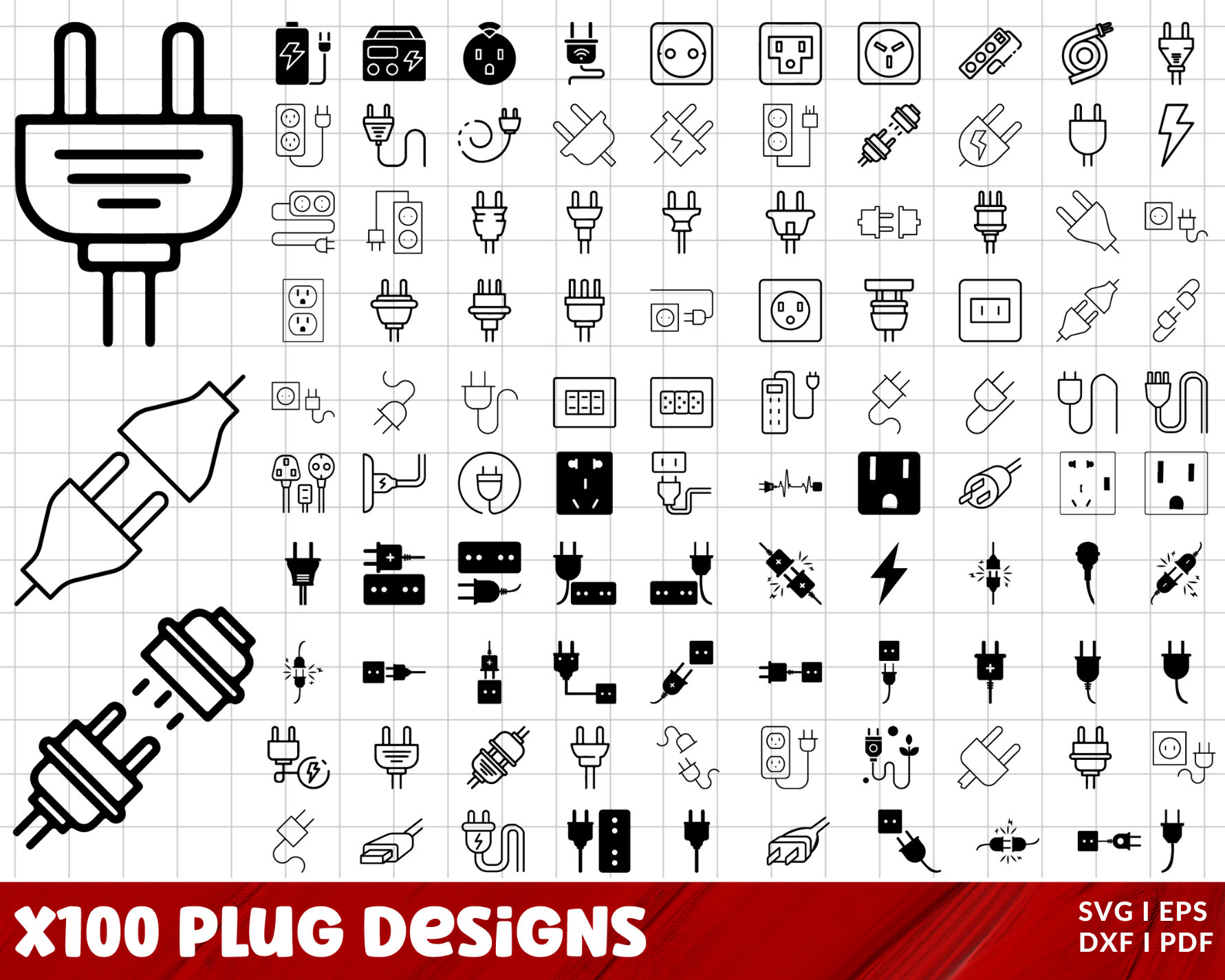 Plug SVG Bundle, Plug PNG Bundle, Plug Clipart, Plug SVG Cut Files for ...