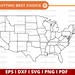 50 States SVG Bundle, Outline United States Map Svg File, Usa MAP SVG ...