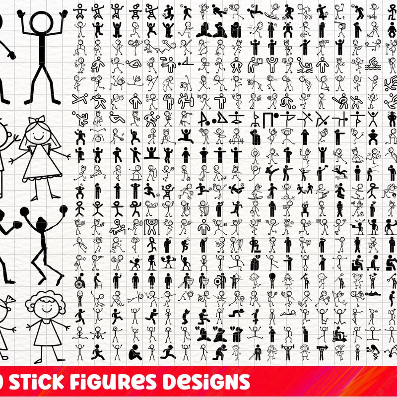 Stick Figure Bundles - Etsy