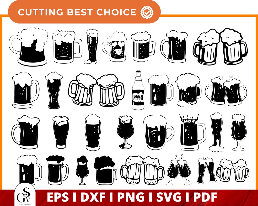 BEER SVG BUNDLE, Beer Clipart Bundle, Beer Cheers Svg, Beer Svg ...