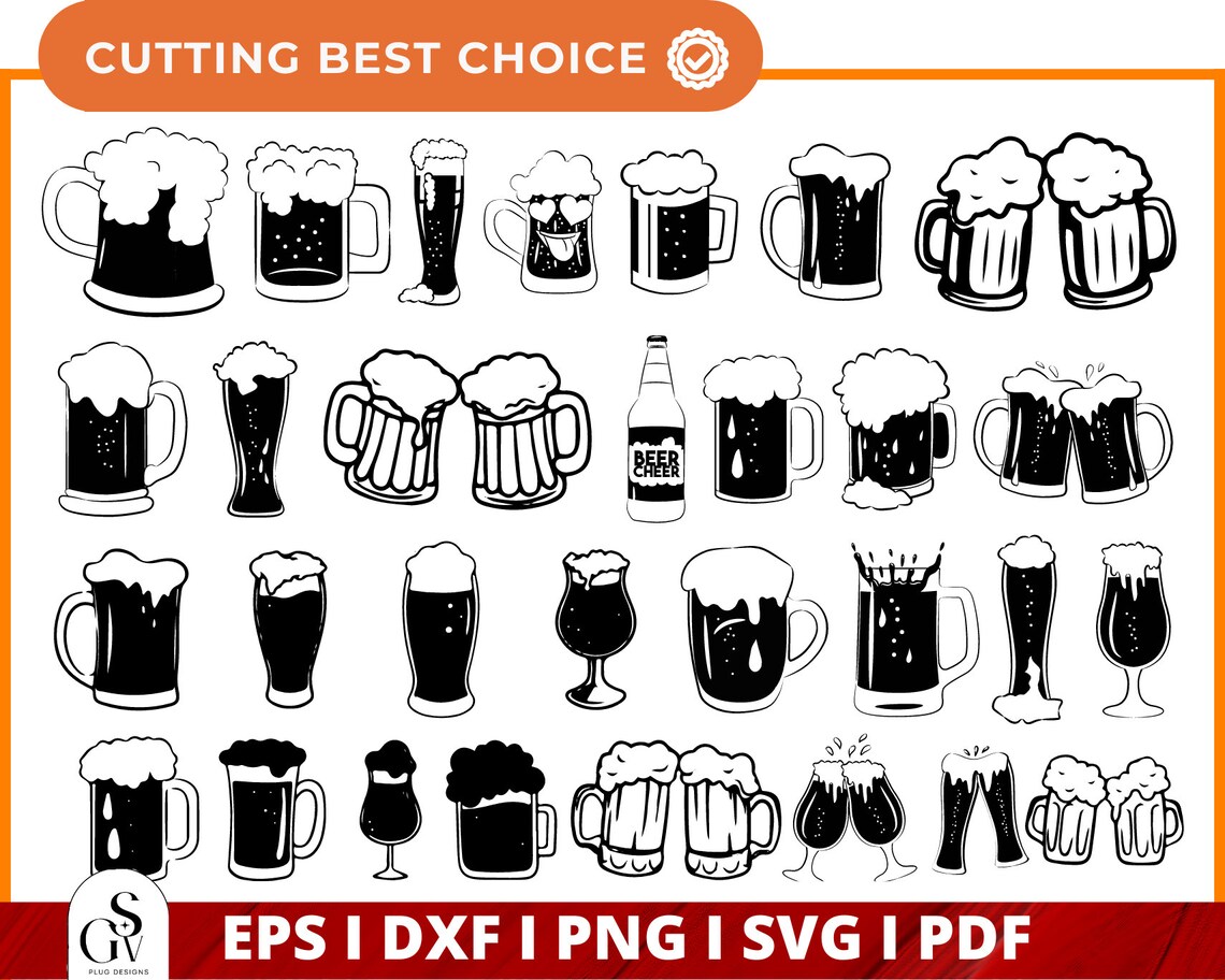 BEER SVG BUNDLE Beer Clipart Bundle Beer Cheers Svg Beer - Etsy