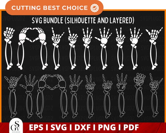 Skeleton Hands Bundle Bones SVG Skeleton Svg Skull Skeleton - Etsy