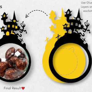 Halloween Candy Dome SVG Bundle, Haunted House Candy Dome Svg, Candy ...