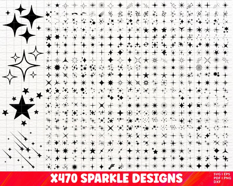 Sparkle SVG Bundle, Sparkle PNG Bundle, Sparkle Clipart, Sparkle Star ...