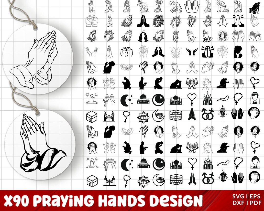 Praying Hands SVG Bundle, Praying Hands PNG Bundle, Praying Hands ...
