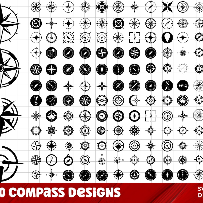 Compass Svg - Etsy