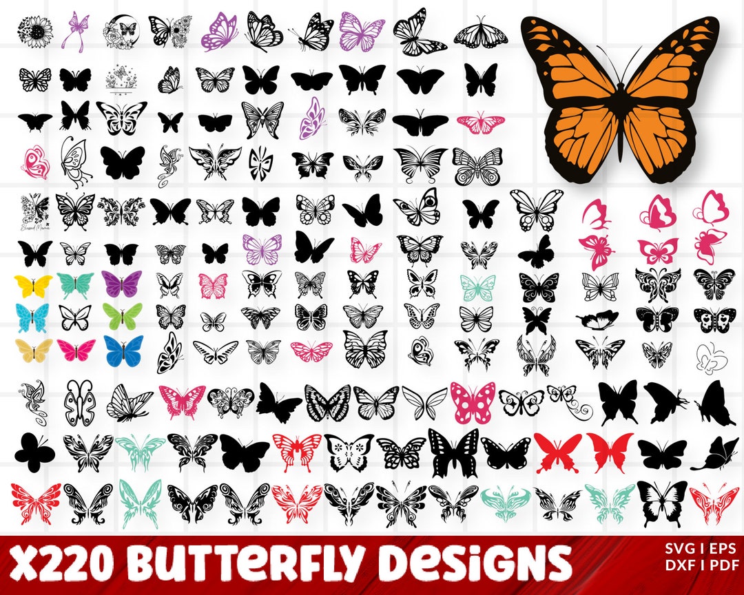 Butterfly SVG Bundle - Butterfly PNG Bundle - Butterfly Clipart ...