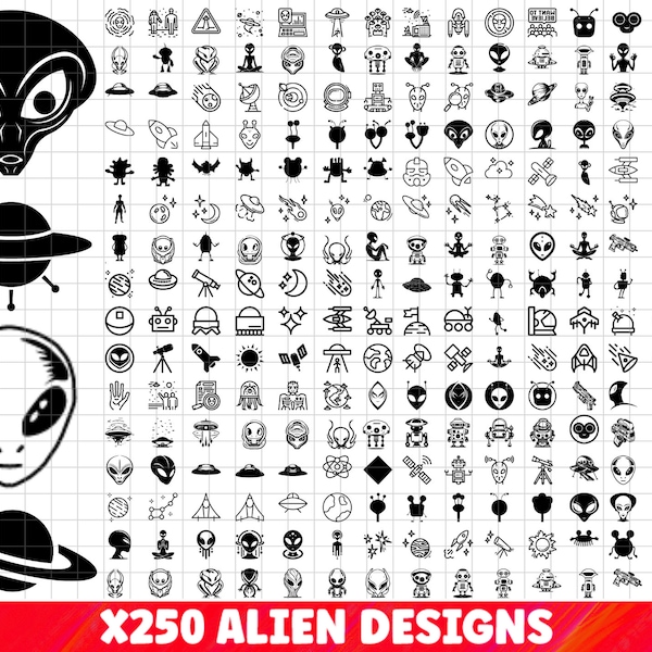Alien Svg - Etsy