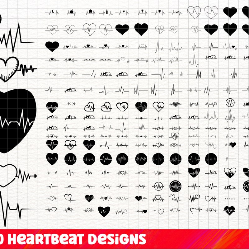 Heartbeat Svg - Etsy
