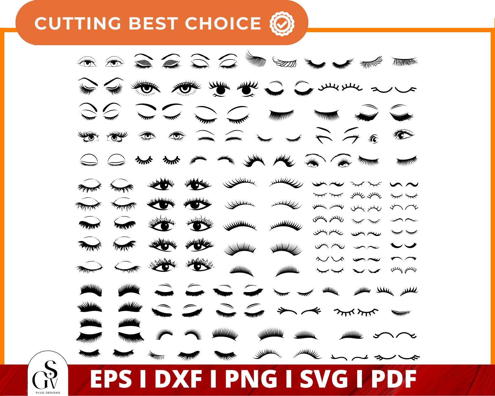 Eyelashes Bundle Svg Eyebrows Svg Lashes Svgwomen Eyes Svg - Etsy