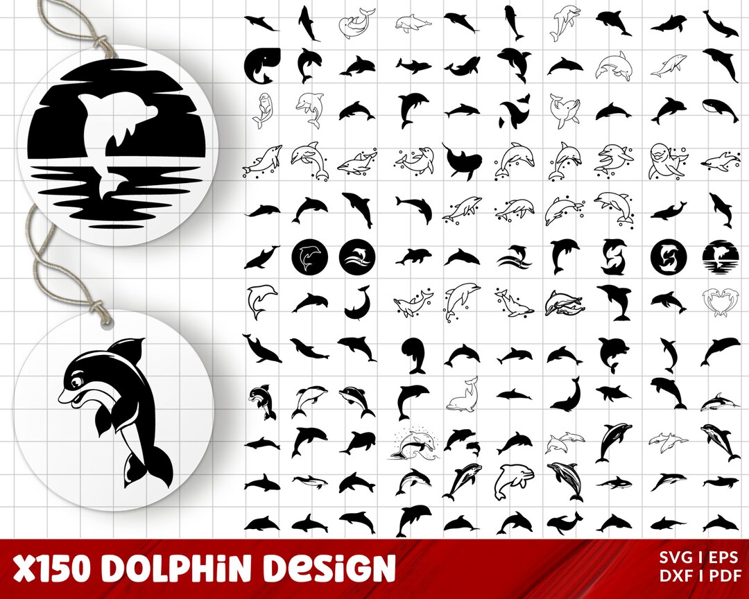 Dolphin Svg Bundle, Dolphin Clipart, Dolphin Png, Dolphin Vector ...