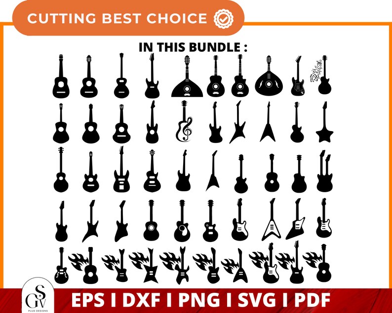 Electric Guitar Svg Guitar Svg Acoustic Guitar Svg Bass - Etsy