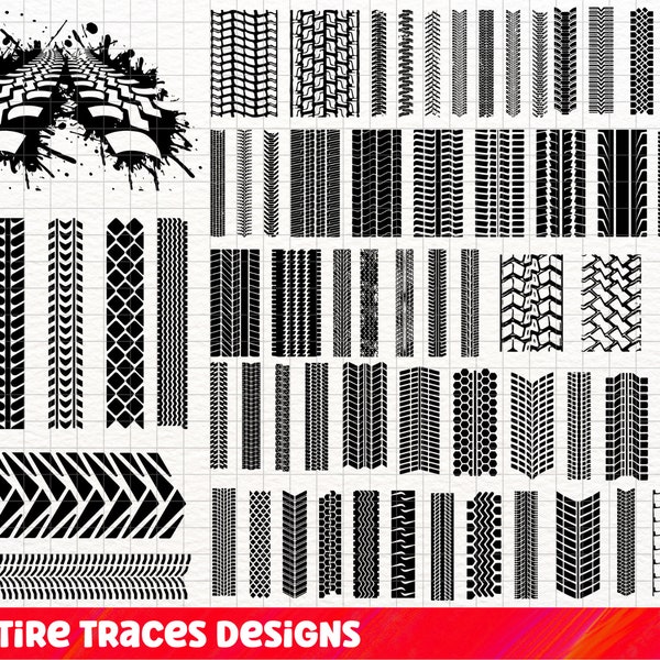 Tire Tracks Dxf File - Etsy