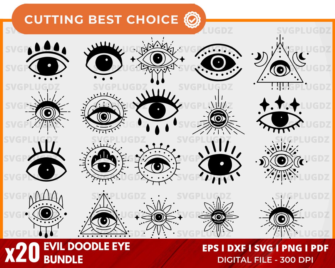 Evil Eye SVG Bundle, Boho Eyes SVG PNG, Humsa Svg Cut Files, Third Eye ...