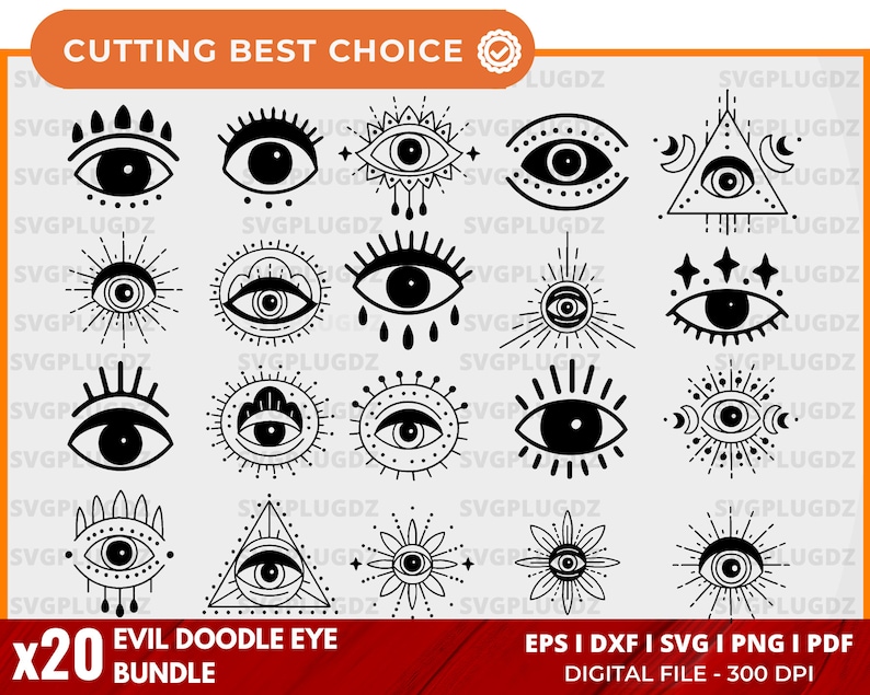 Evil Eye SVG Bundle, Boho Eyes SVG PNG, Humsa Svg Cut Files, Third Eye ...