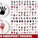 Handprint SVG Bundle Handprint PNG Bundle Handprint Clipart - Etsy
