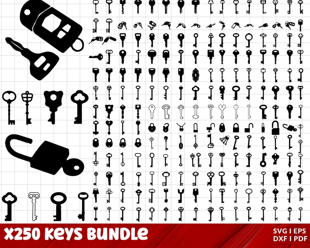 Key Svg Bundle, Key Png Bundle, Magic Key Svg, Vintage Key Svg, Lock ...