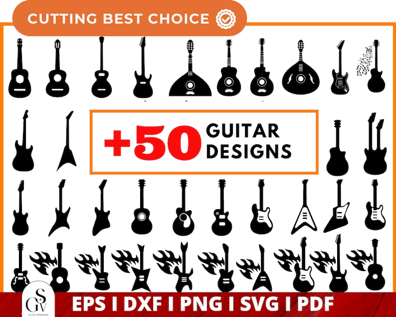 Electric Guitar Svg Guitar Svg Acoustic Guitar Svg Bass - Etsy