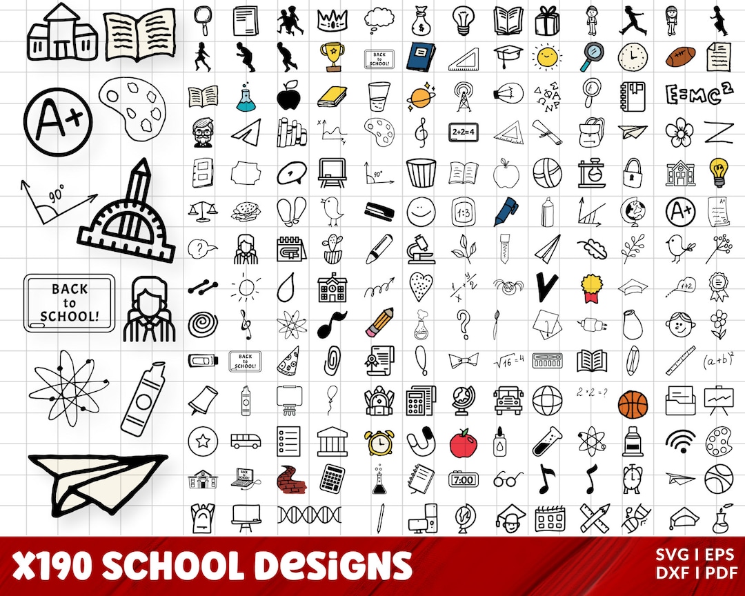 School Supplies Svg Teacher Svg Bundle Back To School Svg Teacher School Supplies Svg
