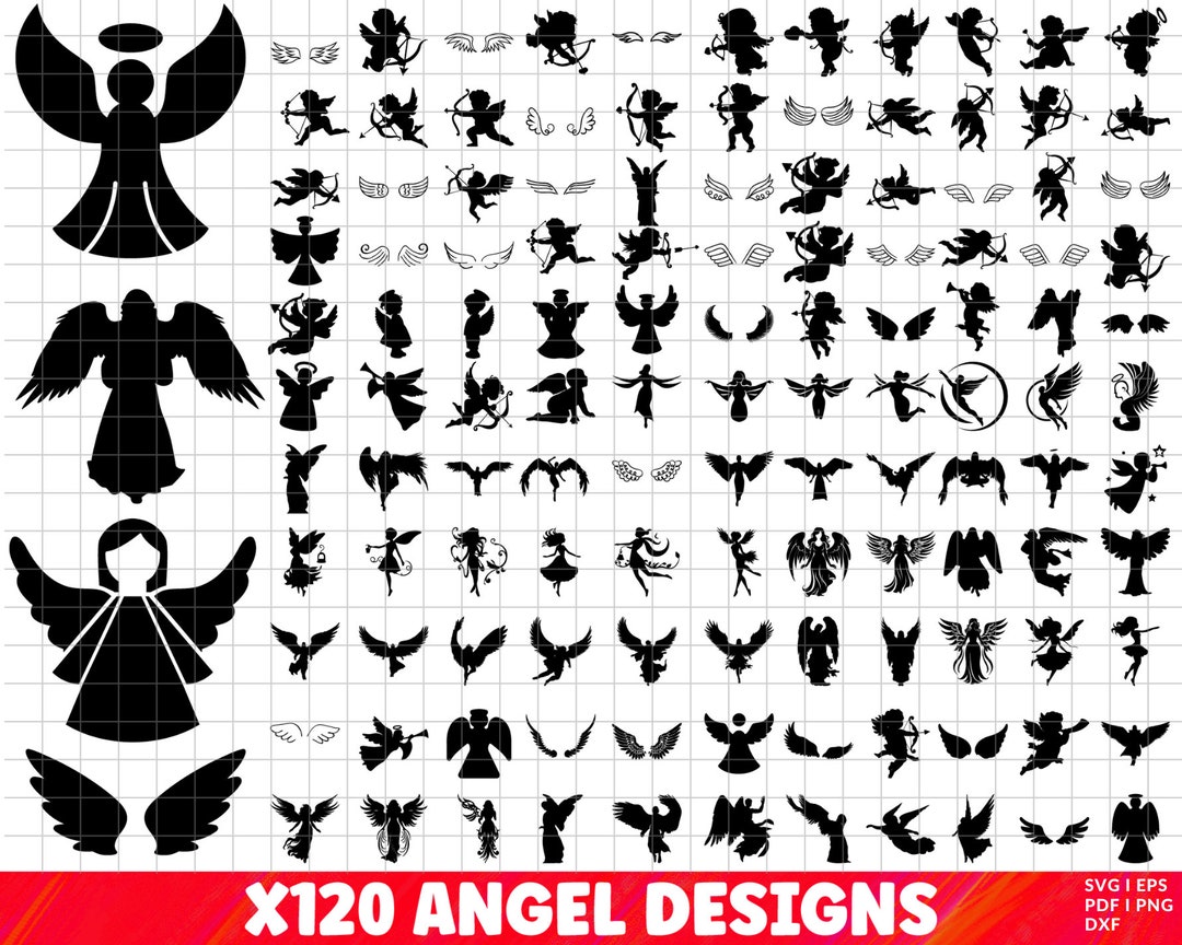 Angel Svg Bundle, Angel PNG Bundle, Angel Clipart, Angel SVG Cut Files ...