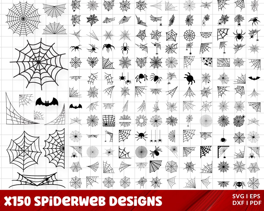 Spider Web SVG Bundle, Spider Web PNG Bundle, Spider Web Clipart ...