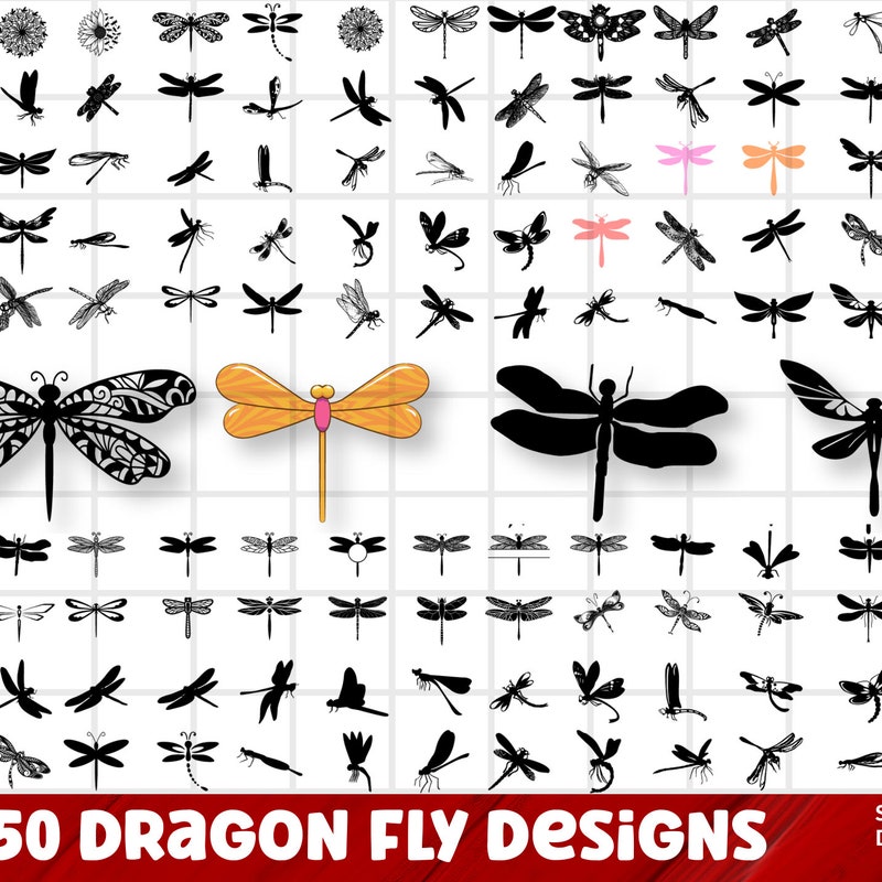 Dragonfly Silhouette - Etsy UK