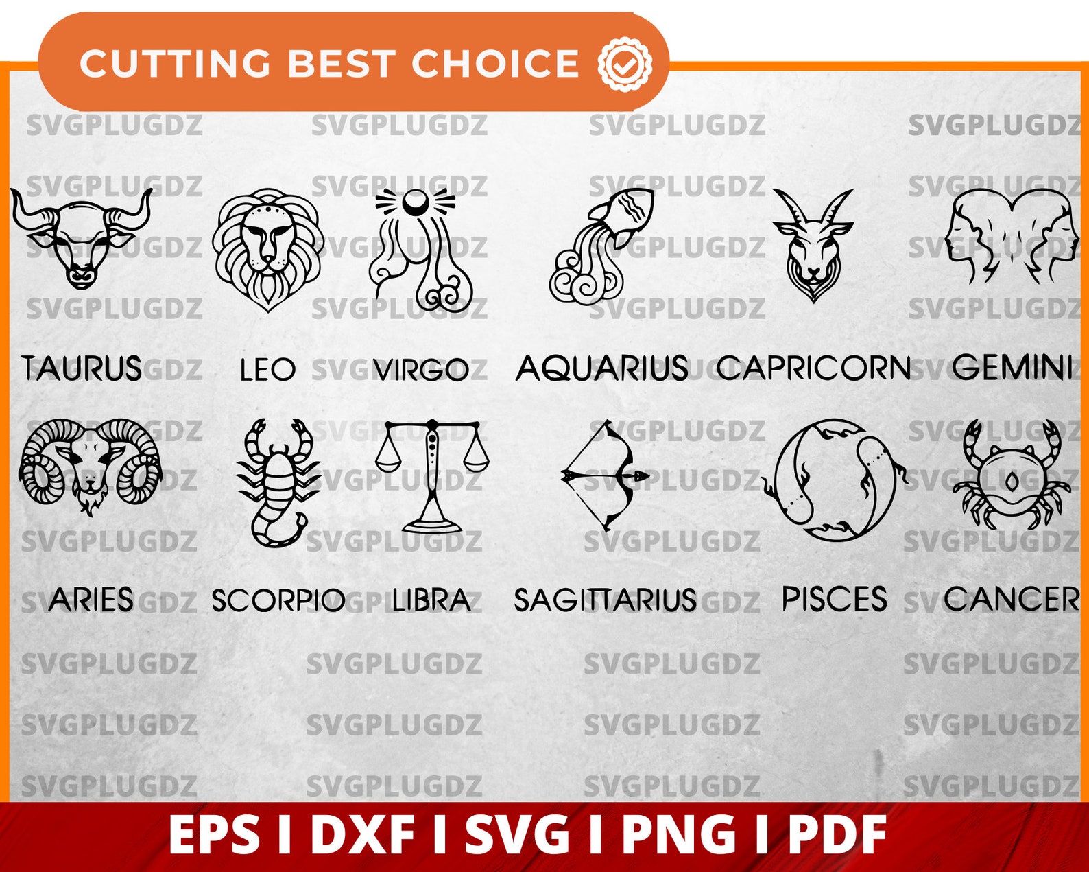 Zodiac Signs SVG Bundle Horoscope SVG Bundle Celestial Star - Etsy