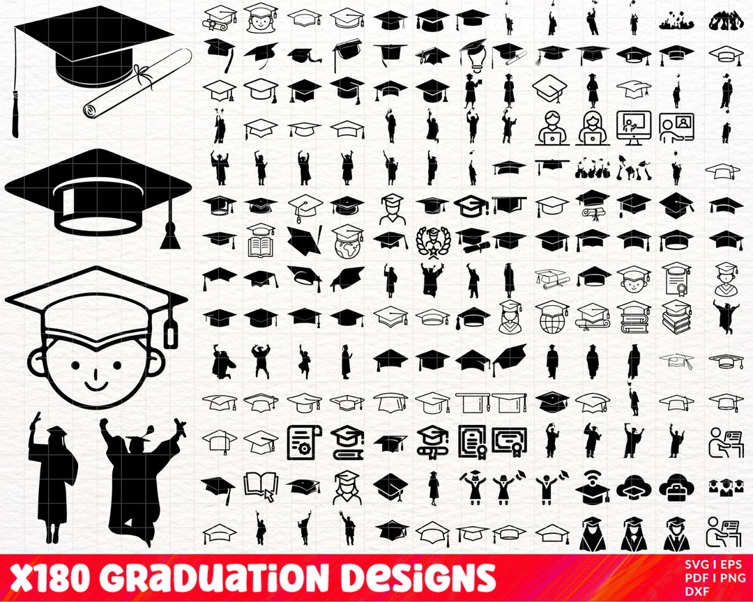 Graduation SVG Bundle, Graduation PNG Bundle, Graduation Clipart ...