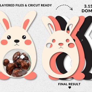 Easter Candy Dome SVG Bundle, Easter Candy Holder SVG, Bunny Candy ...