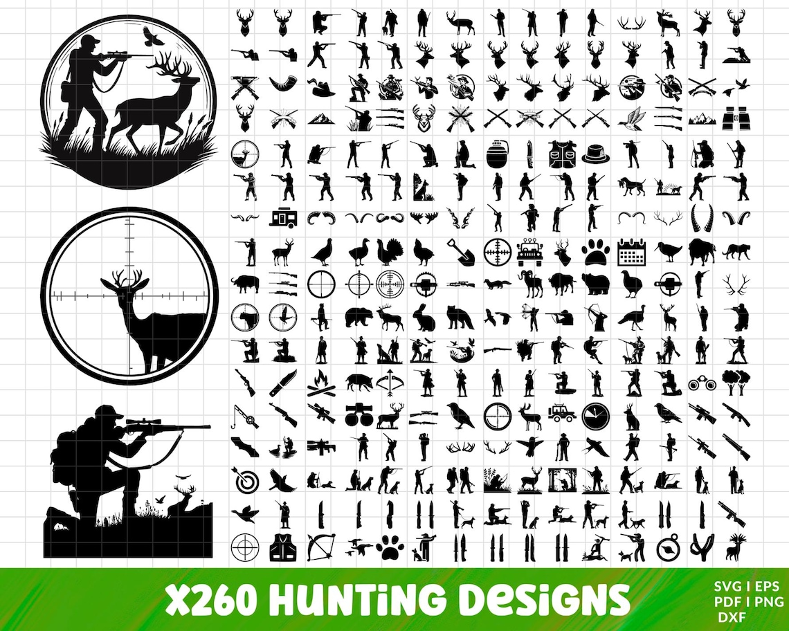 Hunting SVG Bundle , Hunting PNG Bundle, Hunting Clip Art, Hunting Cut ...