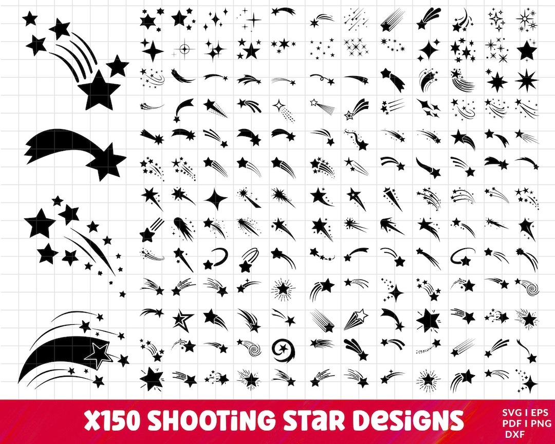 Shooting Star SVG, Shooting Star PNG Bundle, Sparkle Svg, Celestial Svg ...