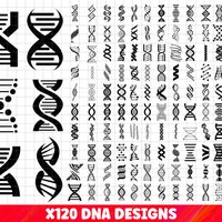 DNA SVG, DNA Strand Clipart, Vector Double Helix Cut File for Cricut ...