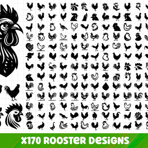 Rooster Cutout Files - Etsy