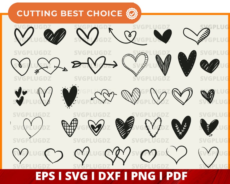Heart Svg Bundle, Heart Svg, Hand Drawn Heart Svg, Open Heart Svg ...