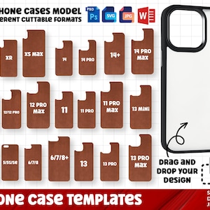 Phone Case Template Pack Svg, Phone Sublimation Template, Cricut Vector ...