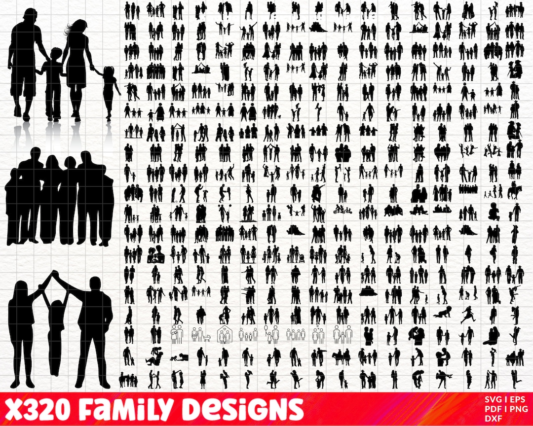 Family SVG Bundle, Family PNG Bundle, Family Clipart, Family SVG Cut ...