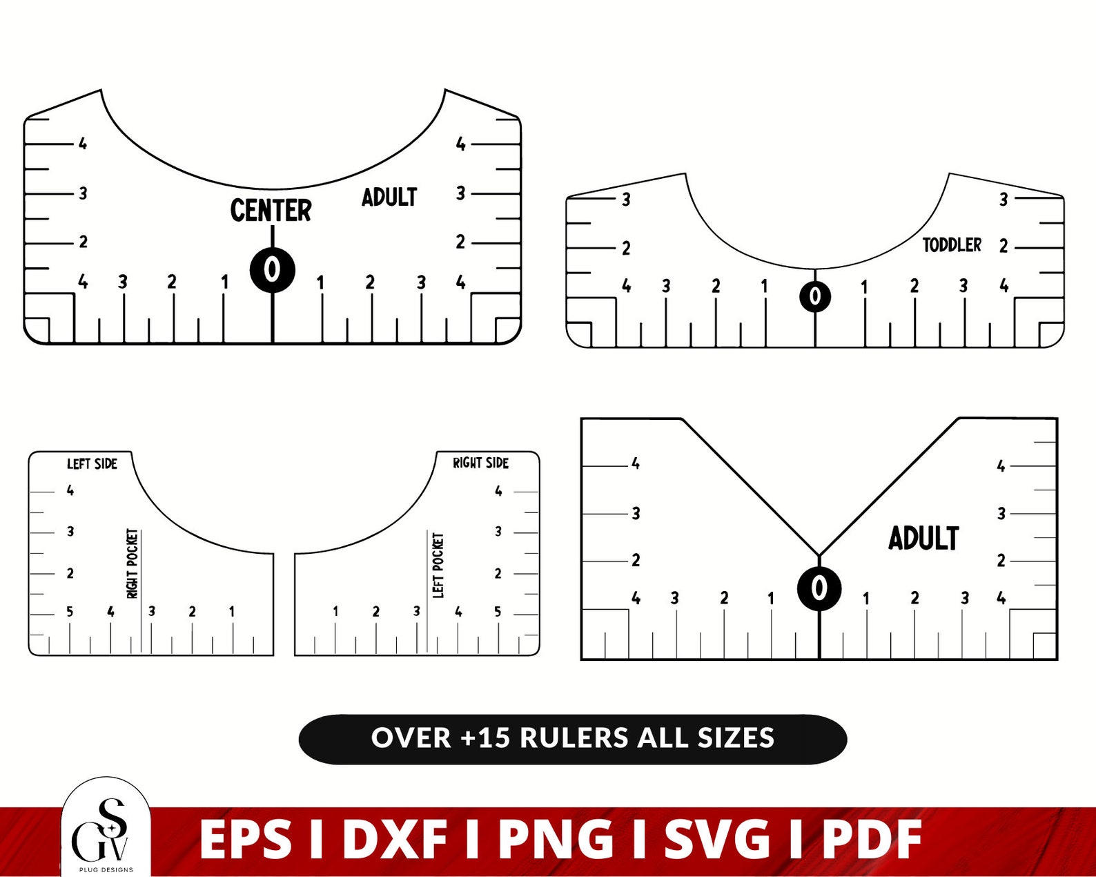 Tshirt Ruler Svg Bundle, Tshirt Alignment Tool Svg, Tshirt Ruler ...