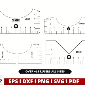 Tshirt Ruler Svg Bundle, Tshirt Alignment Tool Svg, Tshirt Ruler ...