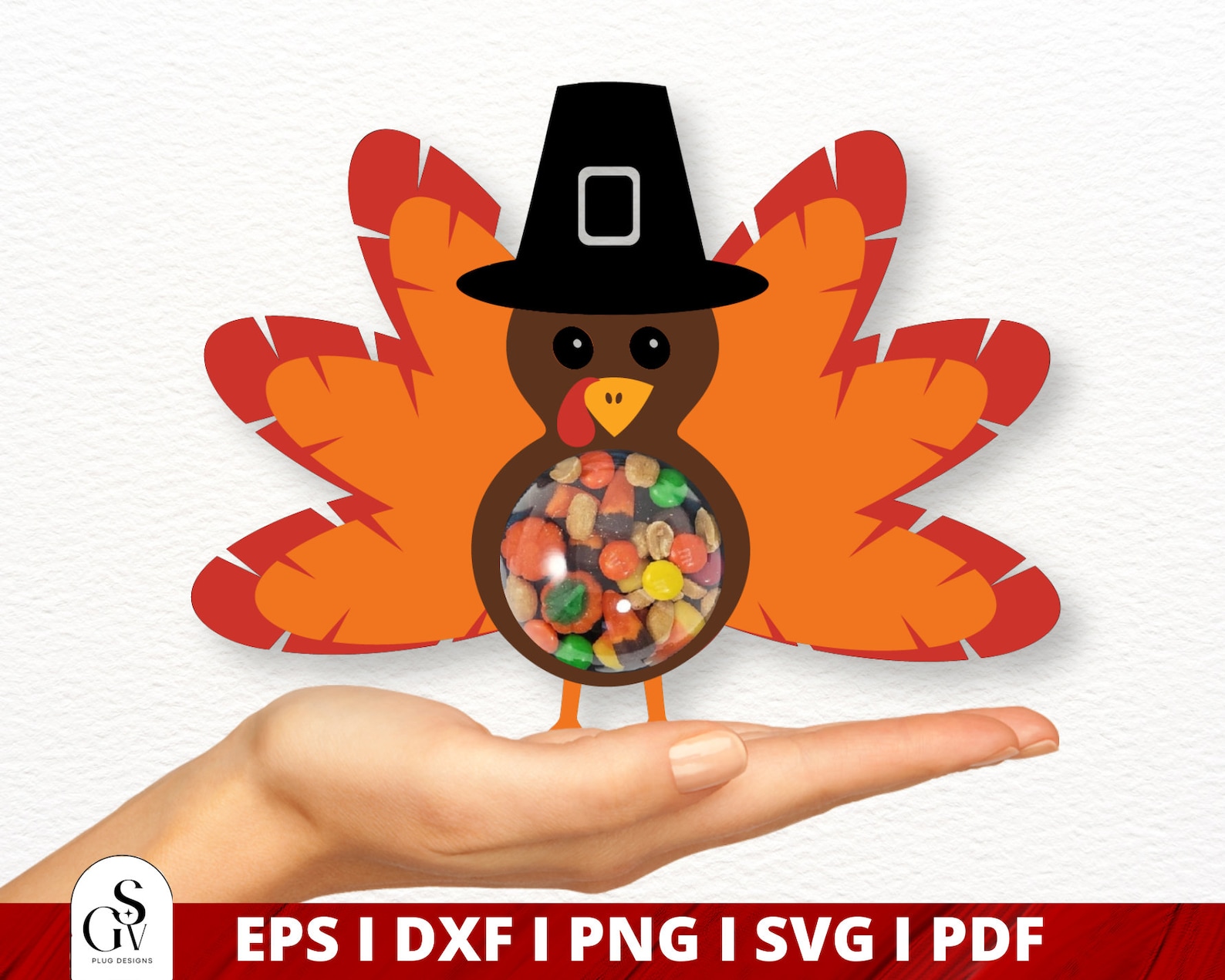 Turkey Candy Dome SVG Candy Ornaments SVG Thanksgiving Party - Etsy