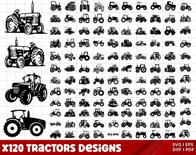 Tractor SVG Bundle, Tractor PNG Bundle, Tractor Clipart, Tractor SVG ...