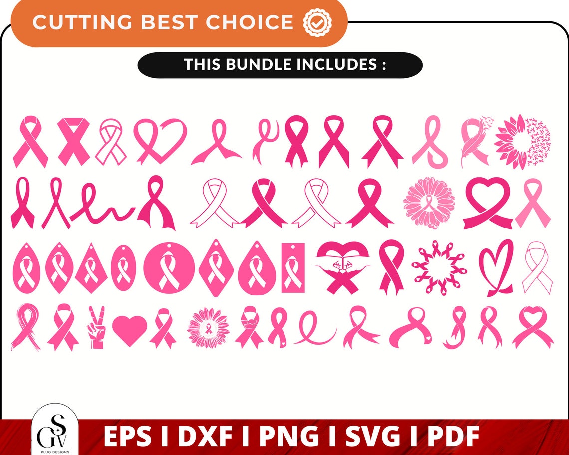 Awareness Ribbon Svg, Ribbon Vector, Cancer Awareness Ribbon Png, Pink ...
