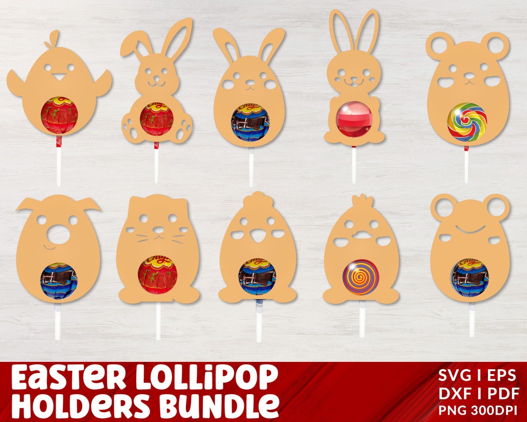 Easter Lollipop Holder SVG, Easter Lollipop Holder Cut File, Candy ...