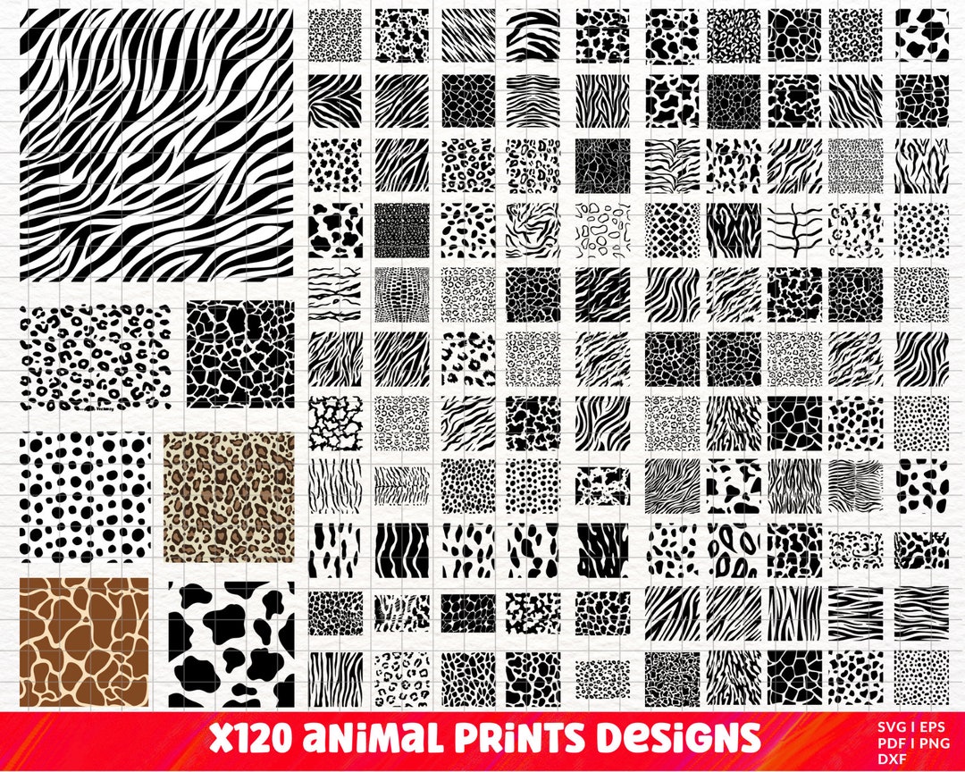 Animal Print SVG Bundle, Animal Print PNG Bundle, Animal Print Clipart ...
