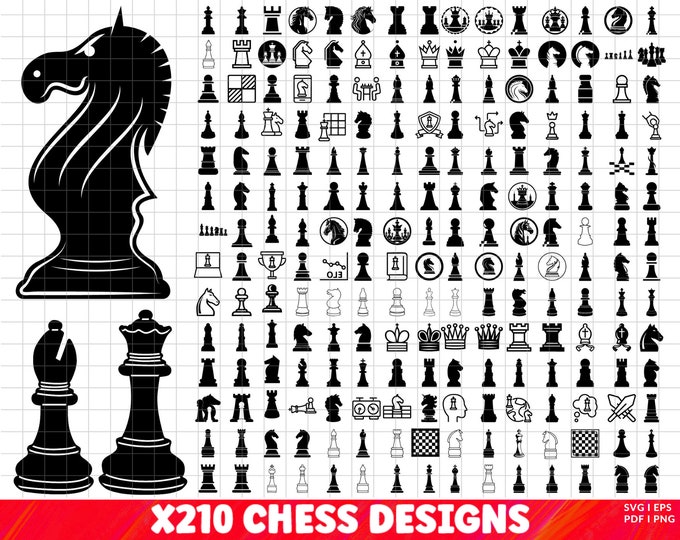 Chess SVG Bundle - Chess PNG Bundle - Chess Clipart - Chess SVG Cut ...