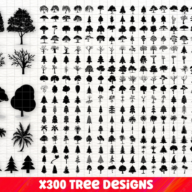 Tree Landscape Cut File - Etsy
