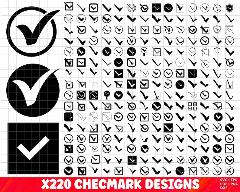 Check Mark Svg Bundle, Check Mark PNG Bundle, Tick Mark Svg, Check Mark ...