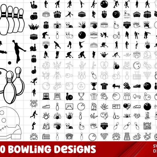 Bowling Svg - Etsy
