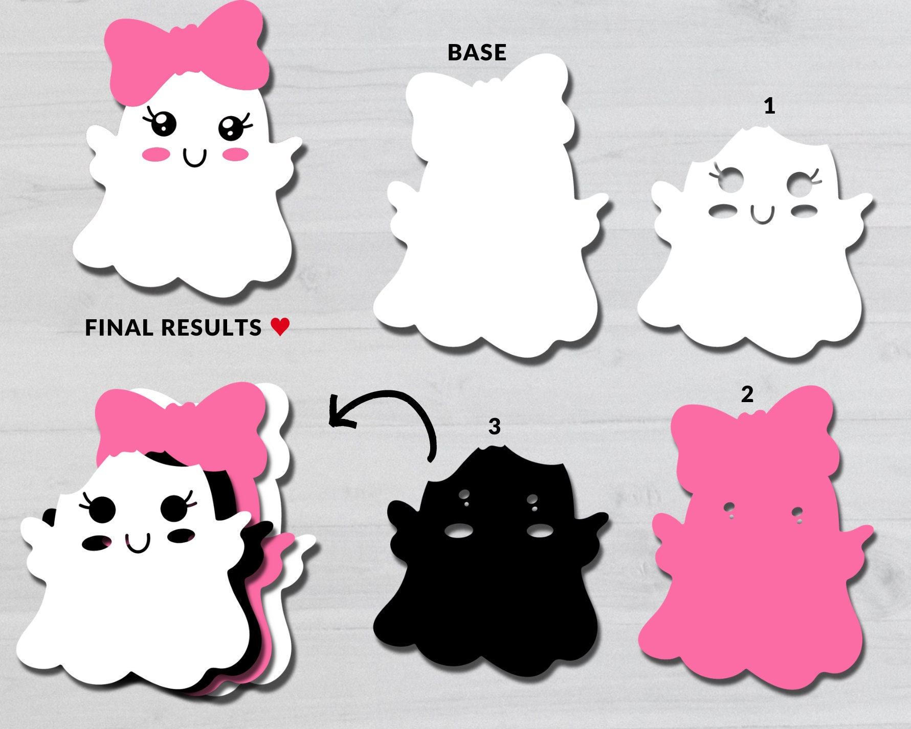 Cute Ghosts Bundle SVG, Halloween Svg, Ghost Bundle Svg, Halloween ...